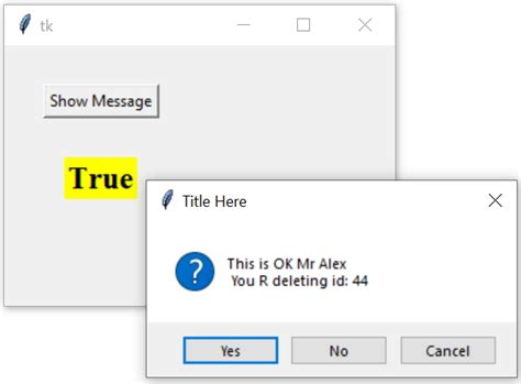 Python Tkinter For Gui Programs Messagebox