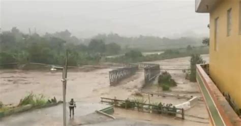 Hurricane Fiona Flooded River Sweeps Away Bridge In Puerto Rico The