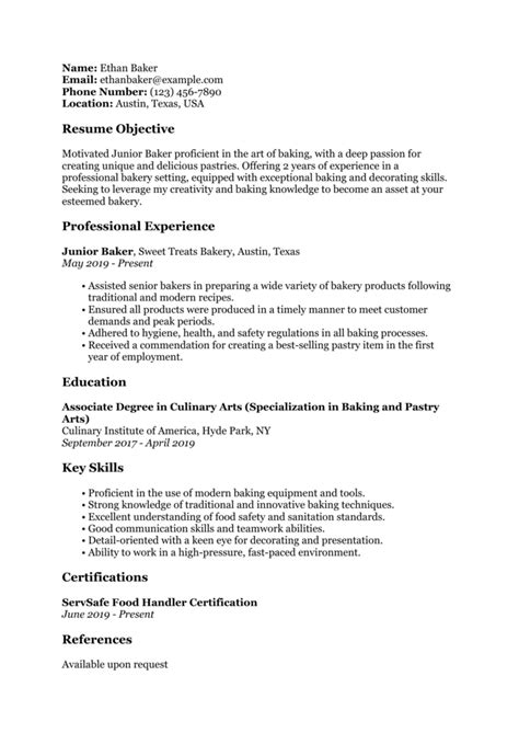 Baker Resume Examples And Templates 2025 Resume Buildr