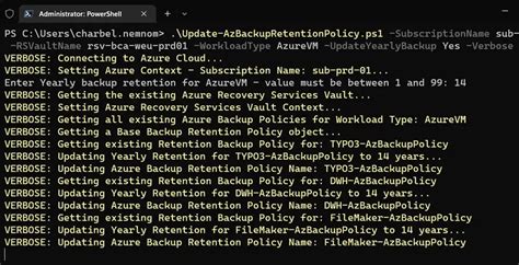 Update Azure Backup Policy At Scale Using Powershell Charbel Nemnom
