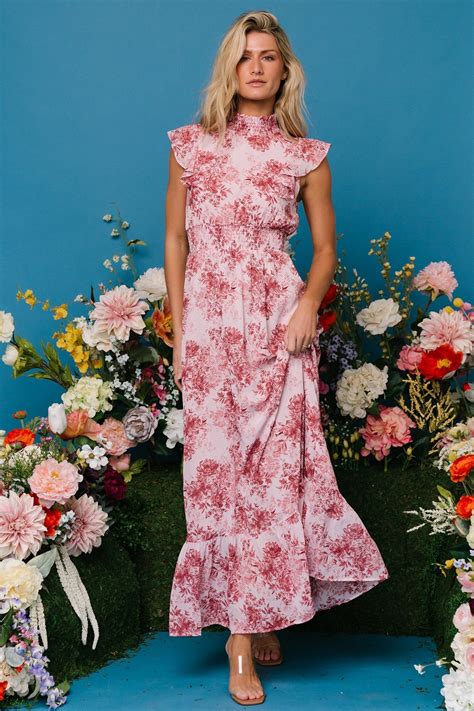 Blush Ruffle Maxi Dress Clearance Discounts Meesenburgkz