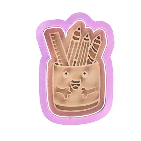 Teacher Appreciation Cookie Cutter And Embosser Stamp Set