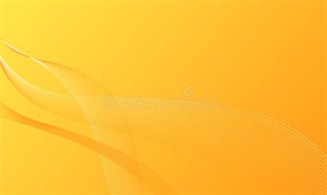 Yellow Smooth Lines Wave Curve On Gradient Abstract Background Stock Vector Illustration Of