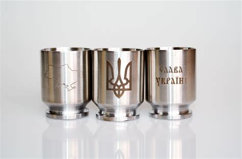 Подарунковий набір чарок з відпрацьованих гільз 3 шт