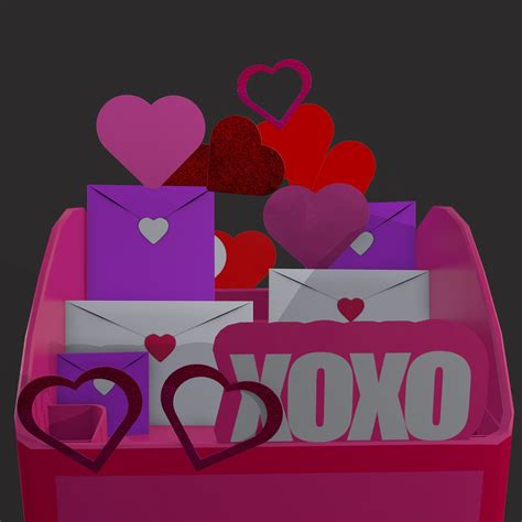 Valentines Day Small Mailbox 3d Model By Get Dead Entertainment