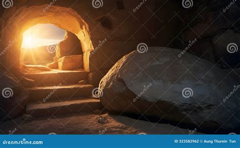 The Empty Tomb Jesus Resurrected As In Bible Stock Photo Image Of