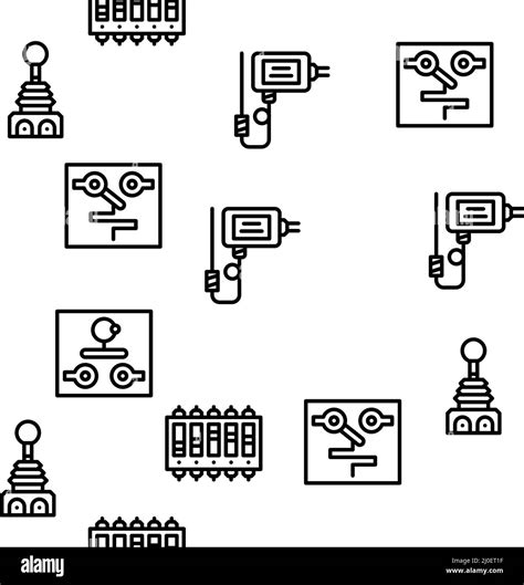 Switch Electricity Accessory Vector Seamless Pattern Stock Vector Image