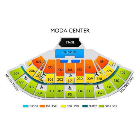 Moda Seating Chart