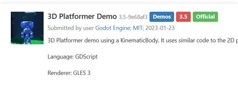 Upload Demos To The Asset Library Issue Godotengine Godot Demo Projects GitHub