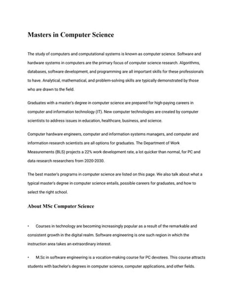 Computers Science Degree Pros And Cons Ppt