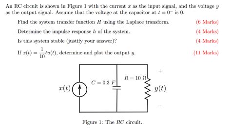 Solved An RC Circuit Is Shown In Figure With The Current X Chegg