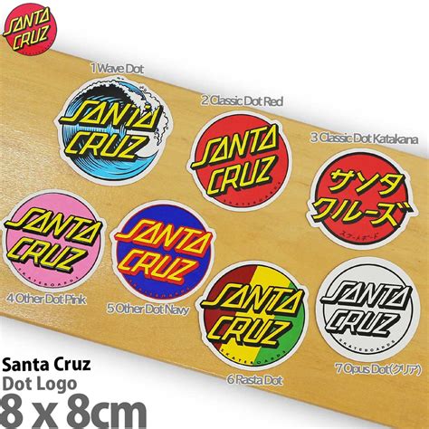 【楽天市場】サンタクルーズ スケボー ステッカー ドットロゴ 8x8cm Santa Cruz Dot Logo Sticker シール