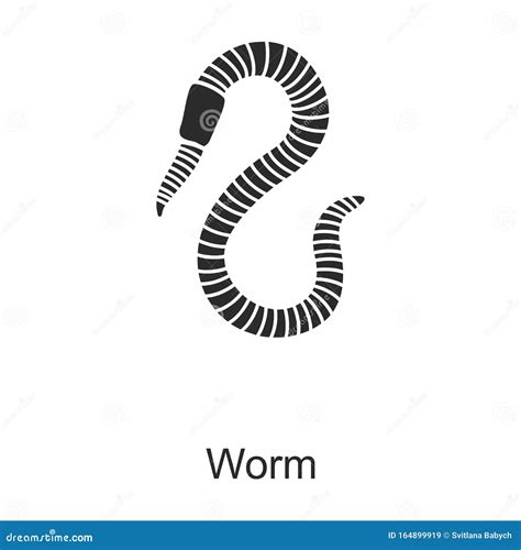 Insect Worm Vector Iconblack Vector Icon Isolated On White Background