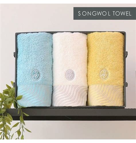 송월타월 송월타올 샤보렌 물결 160g 뱀부얀혼방사 고급수건 티몬