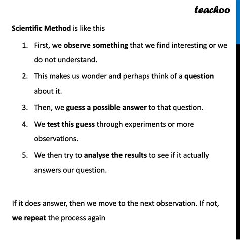 What Is Scientific Method Steps Definition And Worksheets Teachoo