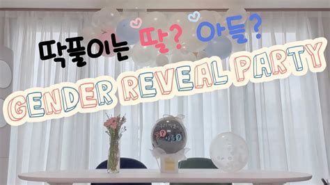임신 Vlog 딱풀이 성별은 🍑🌶️ 젠더리빌 파티 🥳🎉🎈 Youtube