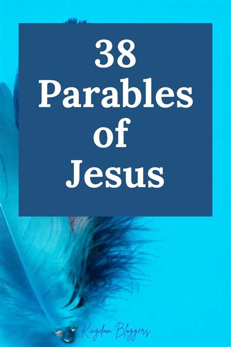 Discover The 38 Parables Of Jesus