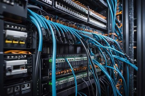 Premium Photo Information Technology Computer Network Telecommunication Ethernet Cables