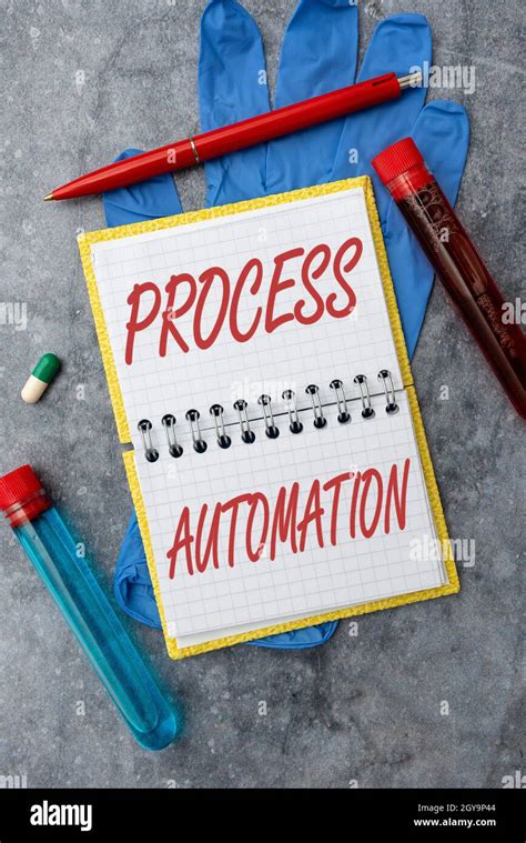 Handwriting Text Process Automation Concept Meaning The Use Of Digital Technology To Perform A