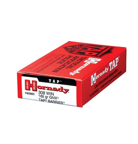 Caixa 20 Munições Hornady Cal308win 165gr Gmx Tap Soldiers