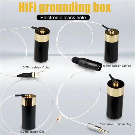 075m Ground Loop Noise Isolator Gnd Anti Interference Electronic Black