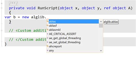 Alglib C No Namespaces Could Be Found Scripting McNeel Forum