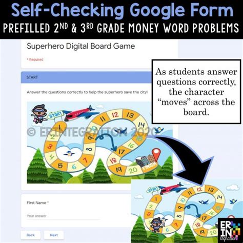 Digital Board Game Counting Coins Self Checking Editable Google Forms Erintegration