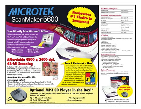Download Free Pdf For Microtek Scanmaker 4800 Scanner Manual