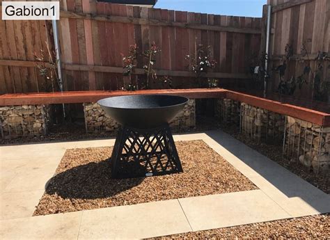 Gabion Firepit Seating Fire Pit Seating Fire Pit Gabion Wall