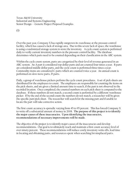 Engineering Project Proposal Examples Pdf Word
