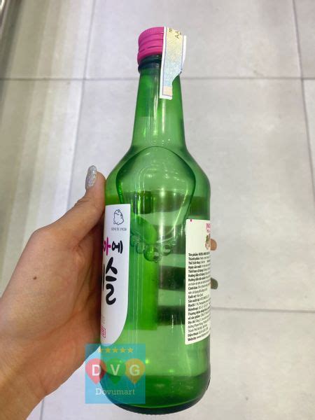 Rượu Soju Đào Jinro Hàn Quốc Chai 360ml 하이트진로 복숭아에 이슬 360ml Dovumart