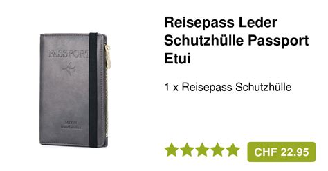 Reisepass Leder Schutzhülle Rfid Schutz Dunkelgrau