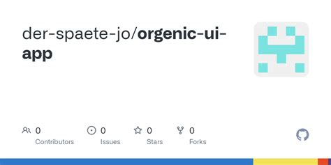 github der spaete jo orgenic ui app