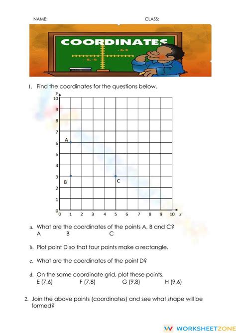 Coordinates Worksheet