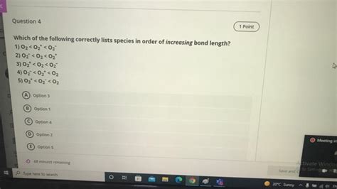 Solved Question 4 1 Point Which Of The Following Correctly