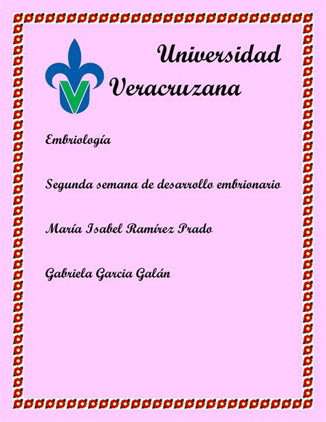 Segunda Semana Desarrollo Embrionario Embriologia Universidad