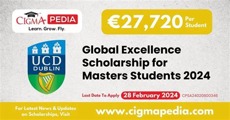 Global Excellence Scholarship For Masters Students 2024 Last Date