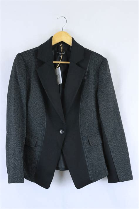 Liz Jordan Black Blazer 10 Reluv Clothing Australia
