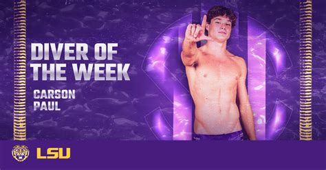 Carson Paul Named Sec Diver Of The Week Lsu