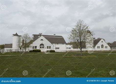 View Of An Old Barn At The Caumsett State Historic Park Preserve Stock