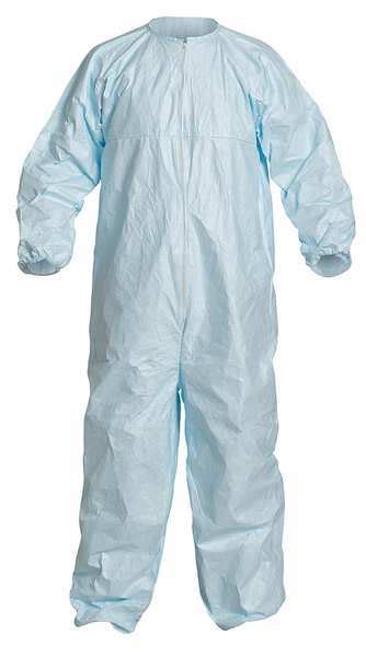 Dupont Collared Disposable Coveralls 25 Pk Blue High Density