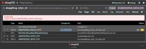 Deserialize WDYN Invalid Alias OTR Issue 5232 AbapGit AbapGit