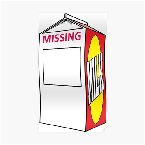 Missing Person Milk Carton Premium Matte Vertical Poster Sold By