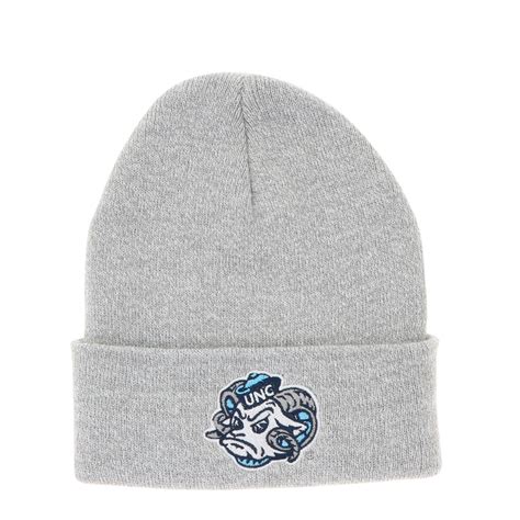 Unc Mascot Rameses Winter Knit Hat In Grey Shrunken Head