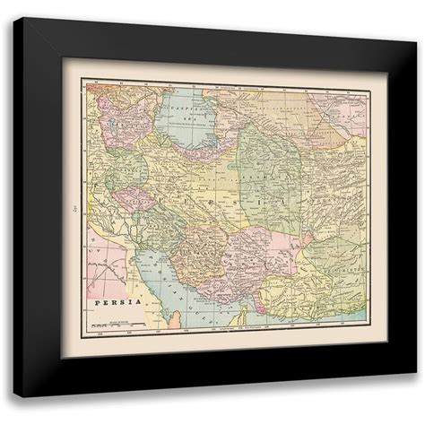 Cram 17x15 Black Modern Framed Museum Art Print Titled Middle East Persia Cram 1892