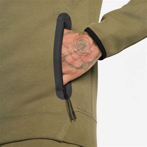 Nike Tech Fleece Full Zip Windrunner Erkek Haki Eşofman Üstü Erkek