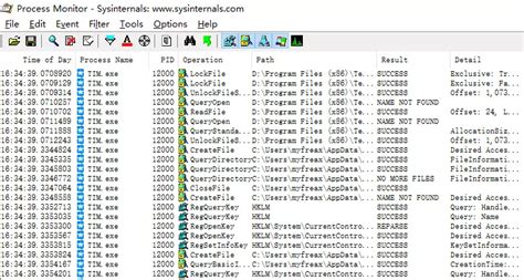 process monitor 分析应用程序行为 myfreax