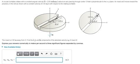 Solved A Circular Turntable Rotates With A Constant Angular