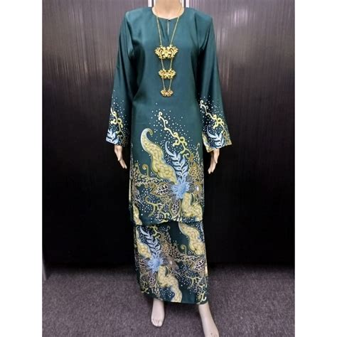 Baju Kurung Pahang Royal Silk Batik Terengganu KRS22081 BBSjb