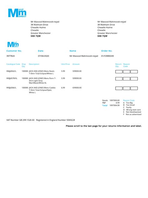 Dispatch Note 82701615 Pdf Mail Service Industries